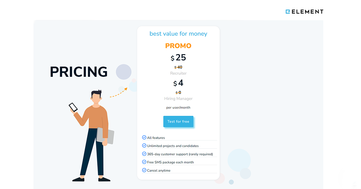 Element pricing - best ATS value for money